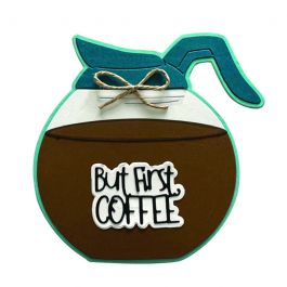 Coffee Pot Shaped Card Fold-it