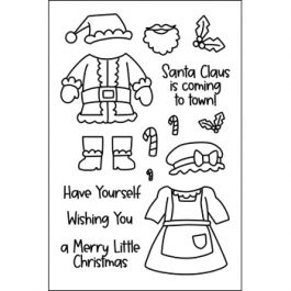 Christmas Clear Stamps Sketch Coloring Page